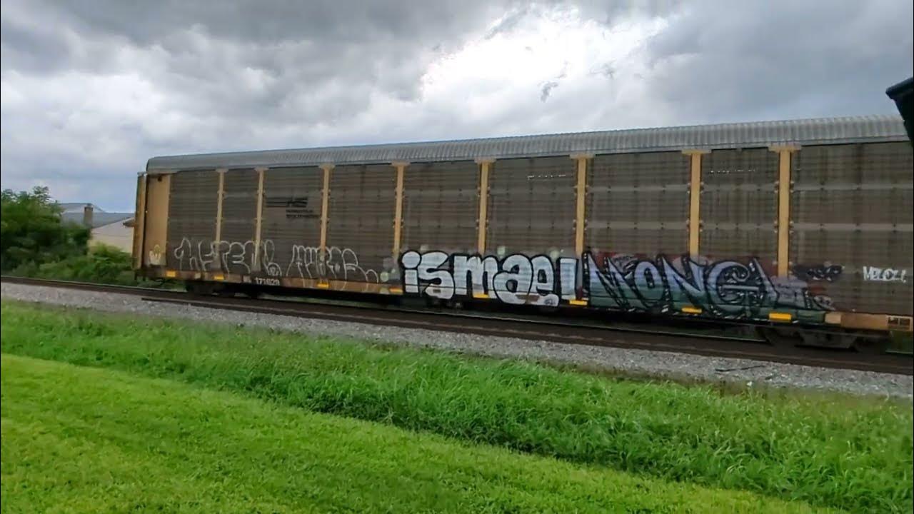 CSX Auto Rack train M216 July 2023 - YouTube