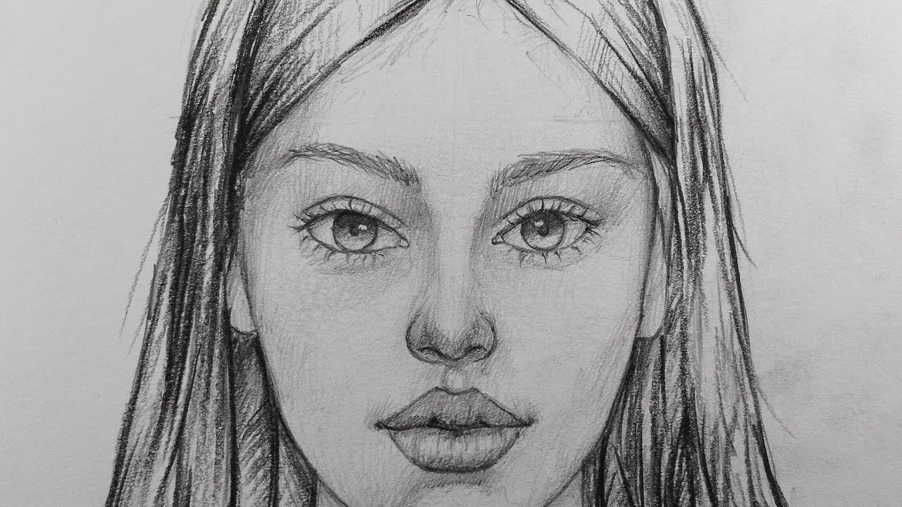 How to Draw Eyes — Girl Face Drawing using Loomis Method step by step ...