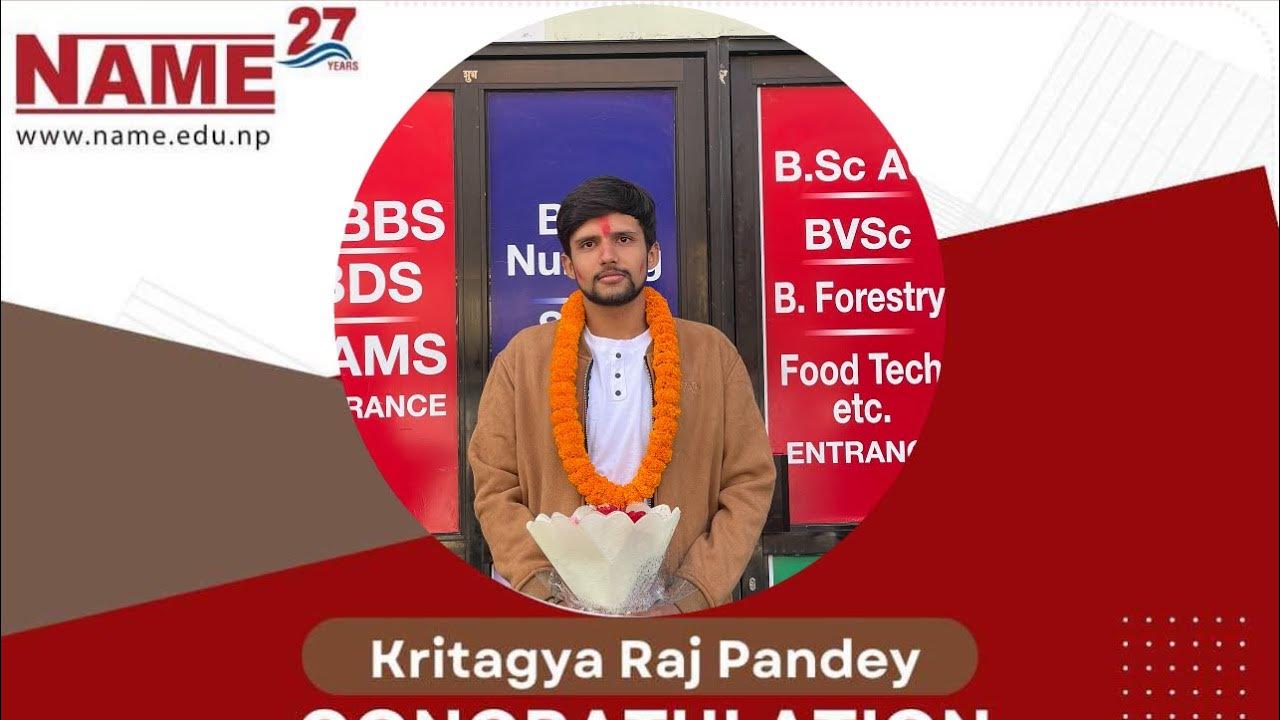 Kritagya Raj PandeyCONGRATULATIONGroup: PM -ASt. Xaviers CollegeRoll No: 10061MECEE- BL 2024 ...