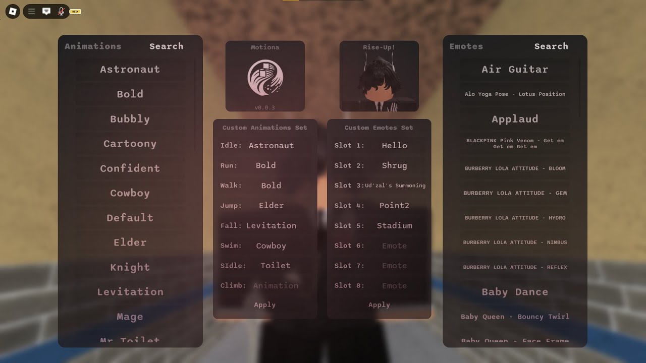 FE R15 Bundle Animations / Emotes Showcase Script | Motiona v0.0.3 ...