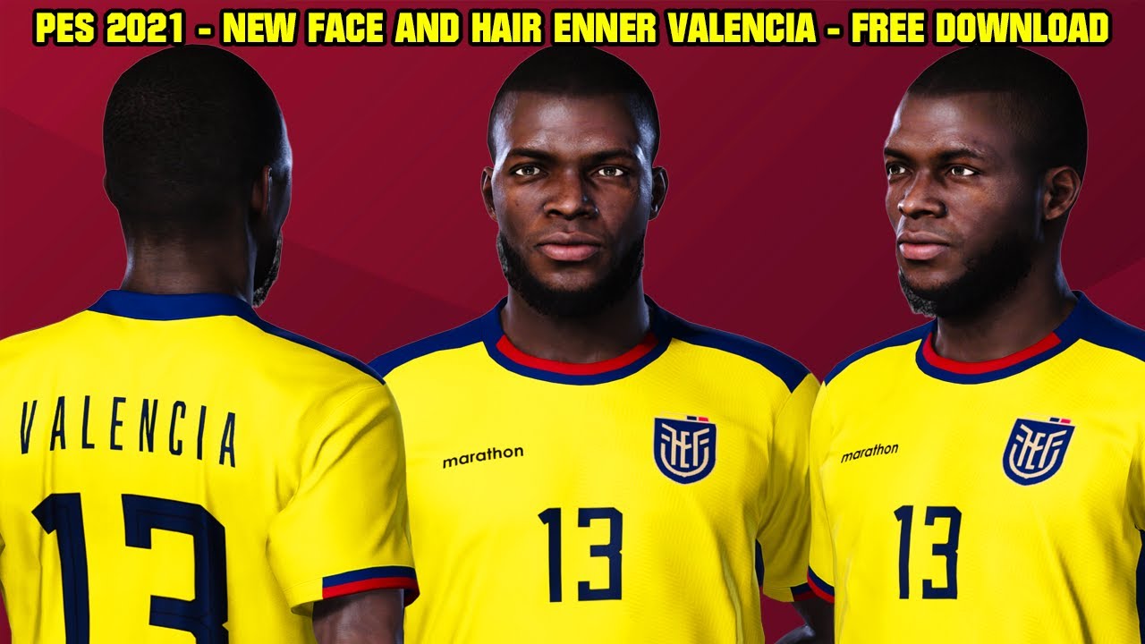 PES 2021 - NEW FACE AND HAIR ENNER VALENCIA - By Facemaker Garth - 4K ...