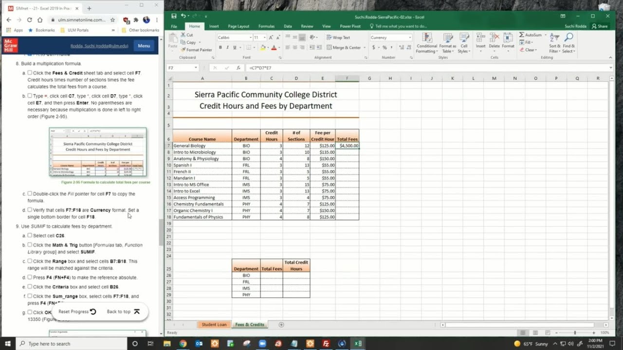 Excel 2021/2024 In Practice - Ch 2 Guided Project 2-3 I SIMnet ...