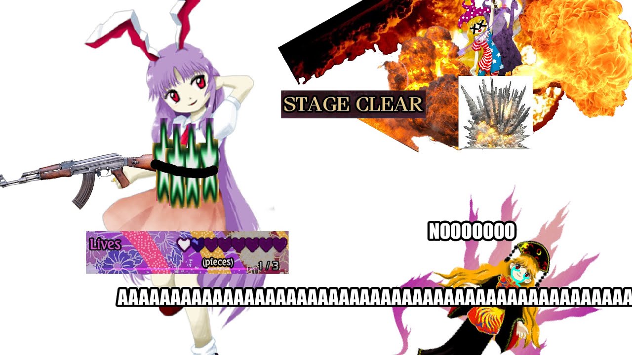 Touhou LoLK (Laughing out Loud K(ill me plz)) Normal 1CC - YouTube