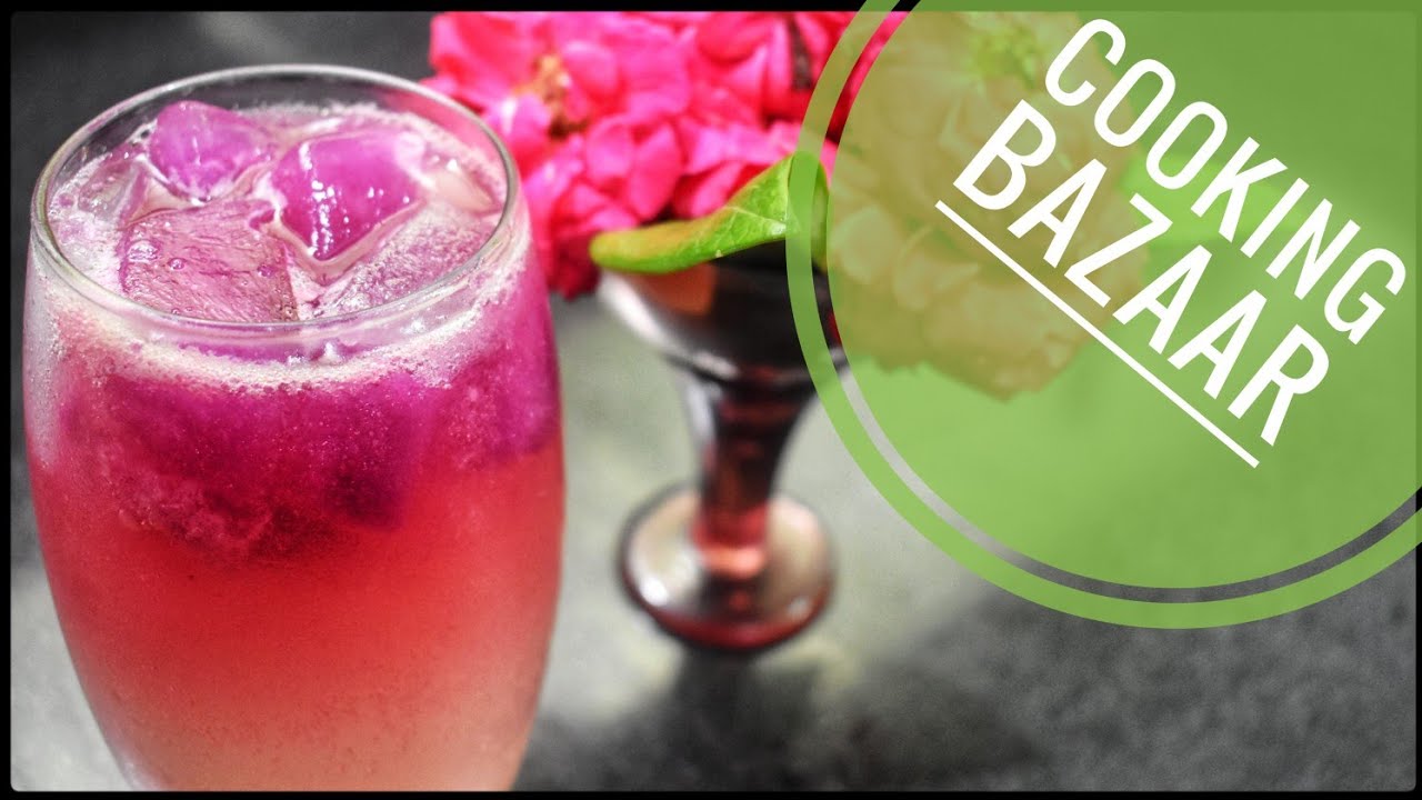 ROSE MOCKTAIL / Rose mojito ! Rose petals for skin ! Healthy life # ...