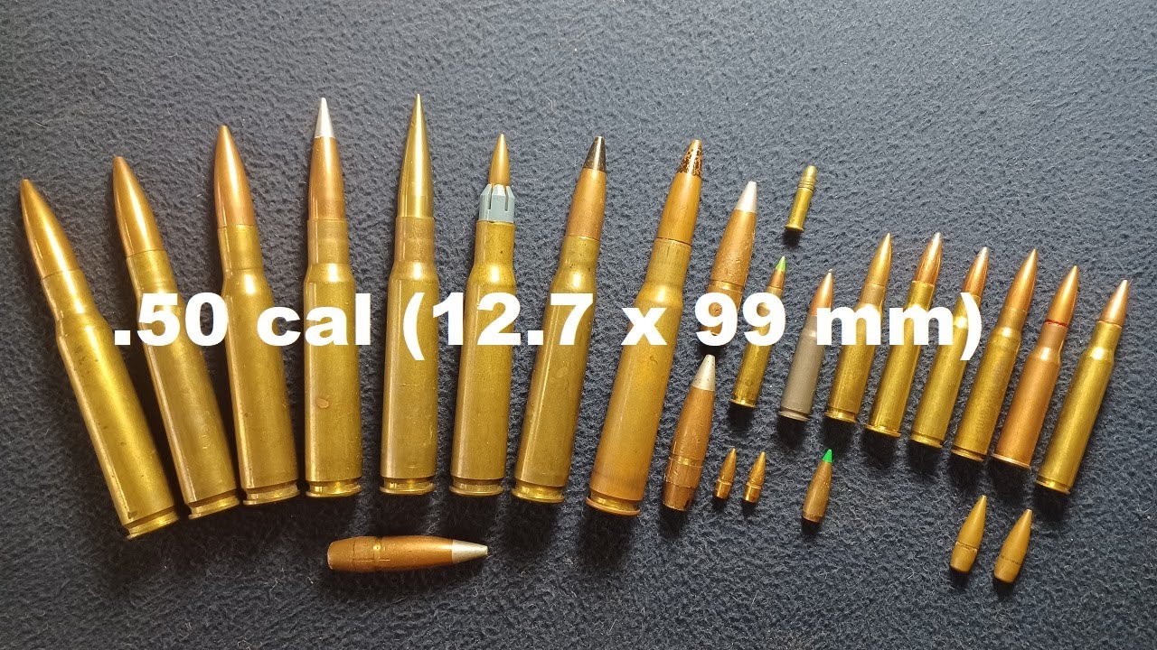 SHOW AND TELL 114: .50 cal / .50 BMG (12.7x99mm) ammo round examples ...