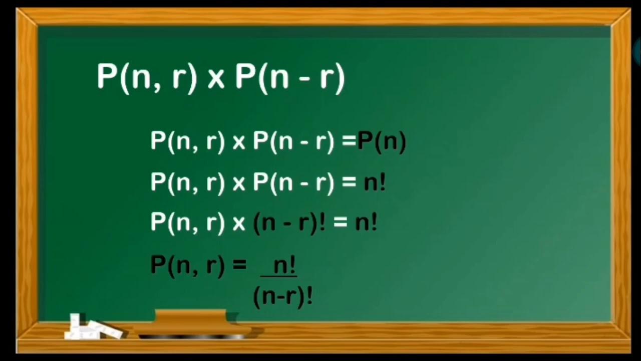 DERIVES THE FORMULA FOR FINDING THE PERMUTATION OF n OBJECT TAKEN r AT A TIME - YouTube