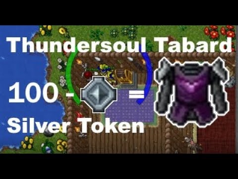 Tibia - Change 100 Silver Token (Thundersoul Tabard) - YouTube