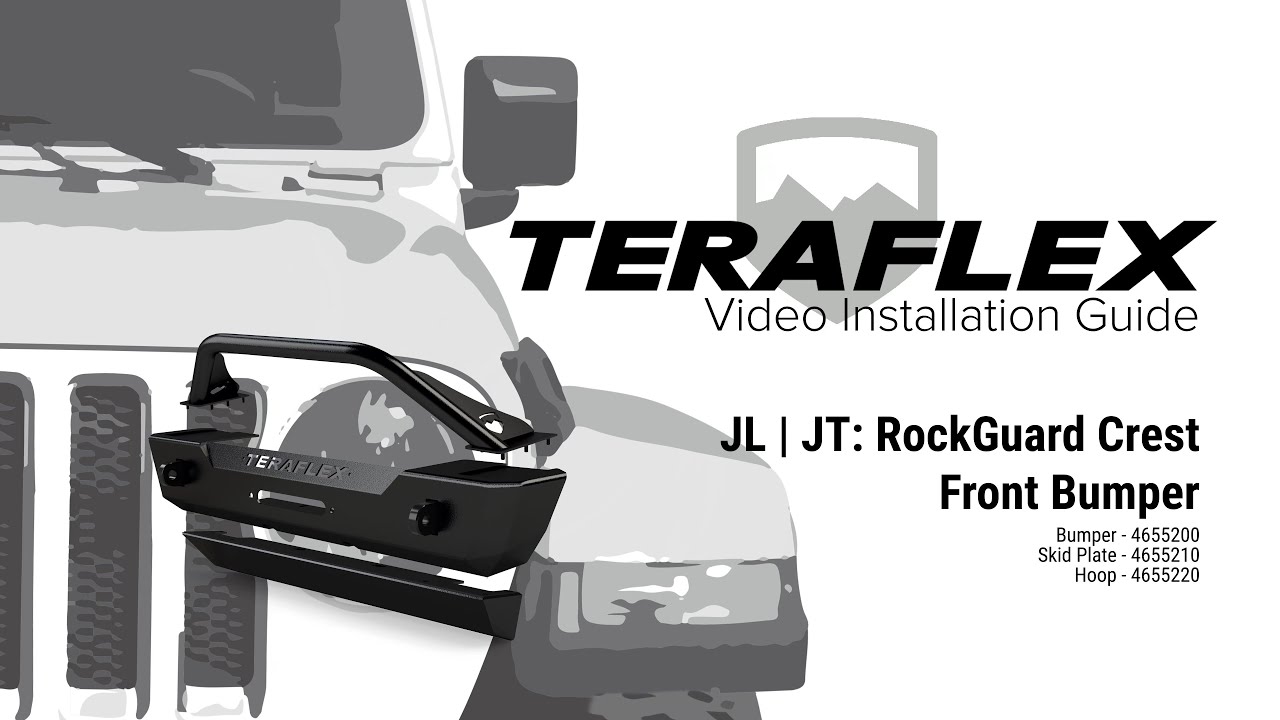 JL / JT: RockGuard Crest Front Bumper Install | TeraFlex - YouTube
