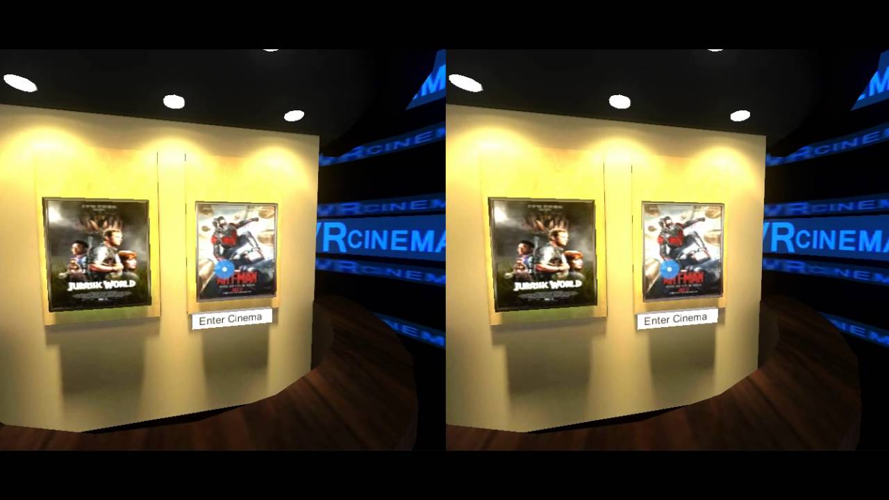 Virtual reality unity 3d cinema - YouTube