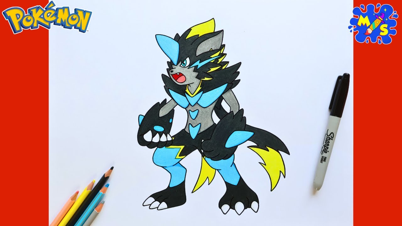 How to Draw Mega Zeraora from Pokemon Legends ZA | Step-by-Step Drawing ...