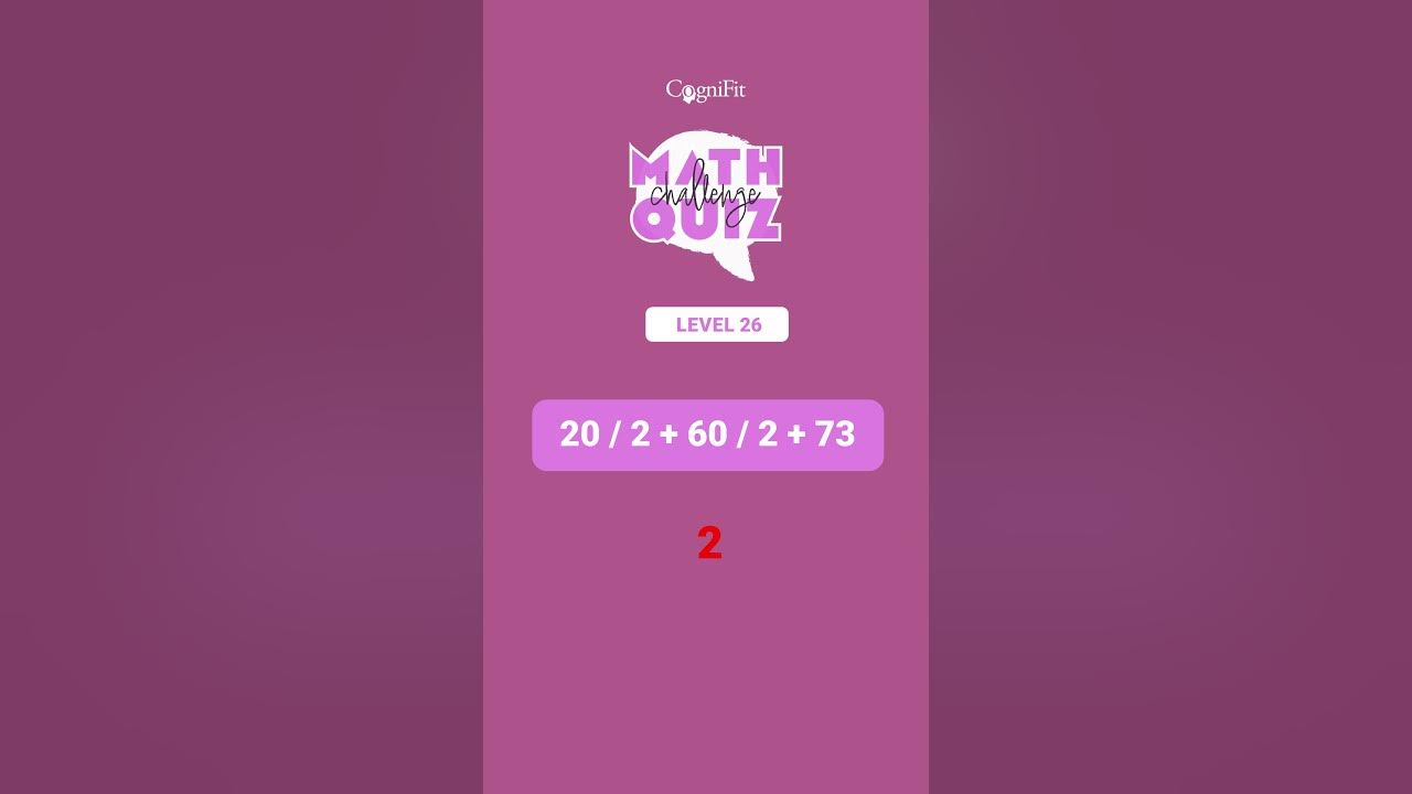 🧠 Ultimate Math Quiz Challenge 🏆 | LEVEL 26 | Test Your Brain with 50 ...