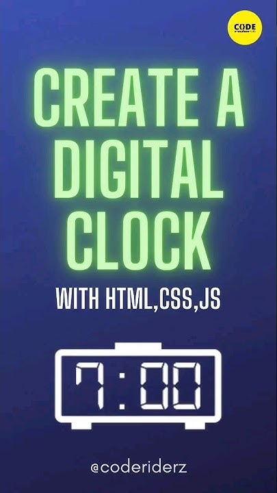 Create A Digital Clock using html,css,js #shorts #trending #viral #coding #programmerlife - YouTube