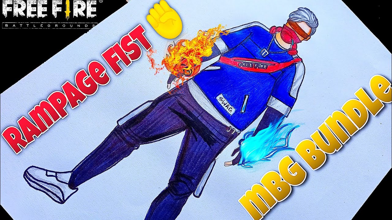 FREE FIRE DRAWING | Rampage drawing fist @Munnabhaigaming bundle ...