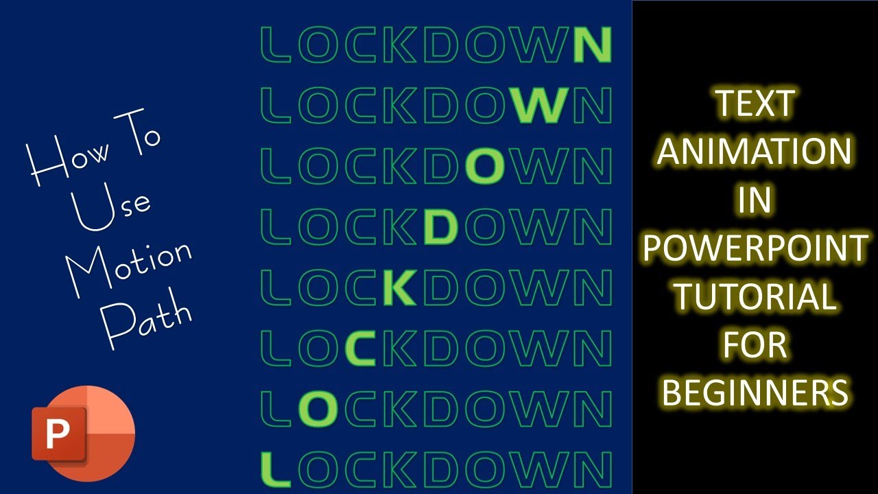 Easy Text Animation in PowerPoint using Motion Paths Effects Tutorial ...
