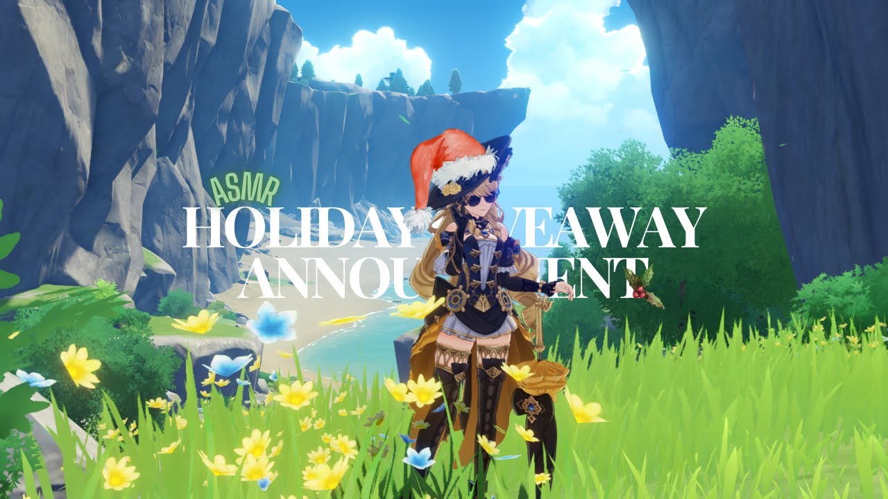 ASMR | Genshin Impact Holidays giveaway announcement (2.5k subs) 🩵 🎮 ...