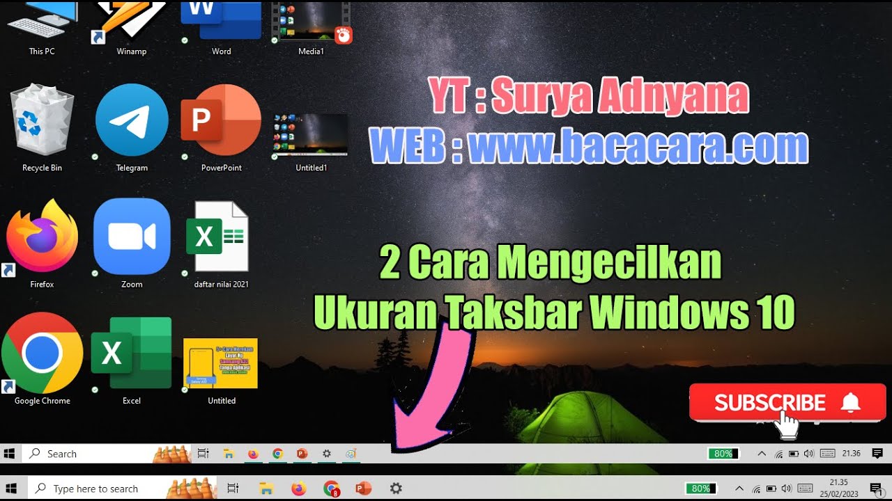 2 Cara Mengecilkan Ukuran Taksbar Windows 10 Ternyata Mudah Youtube