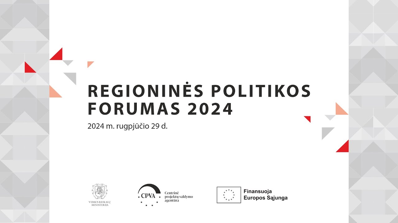 Regioninės politikos forumas 2024 - YouTube