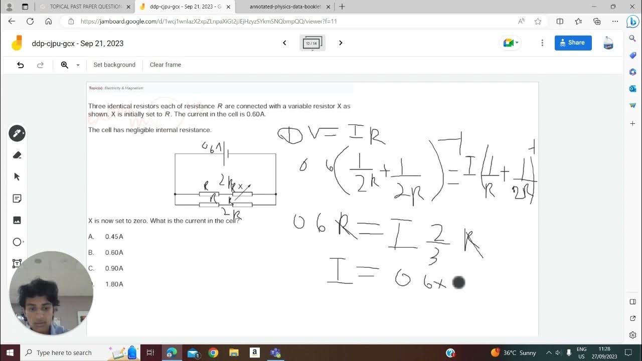 IB Physics Topic 5 SL Paper 1 - 2022 TZ1 | Solution & Explanation - YouTube