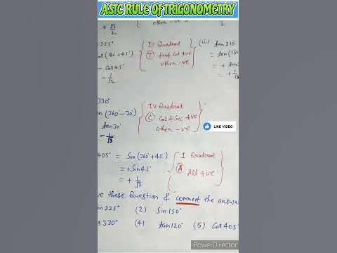 ASTC Rule/Ques.based on ASTC Rule of trigonometry Class 10th &11th 😯 # ...