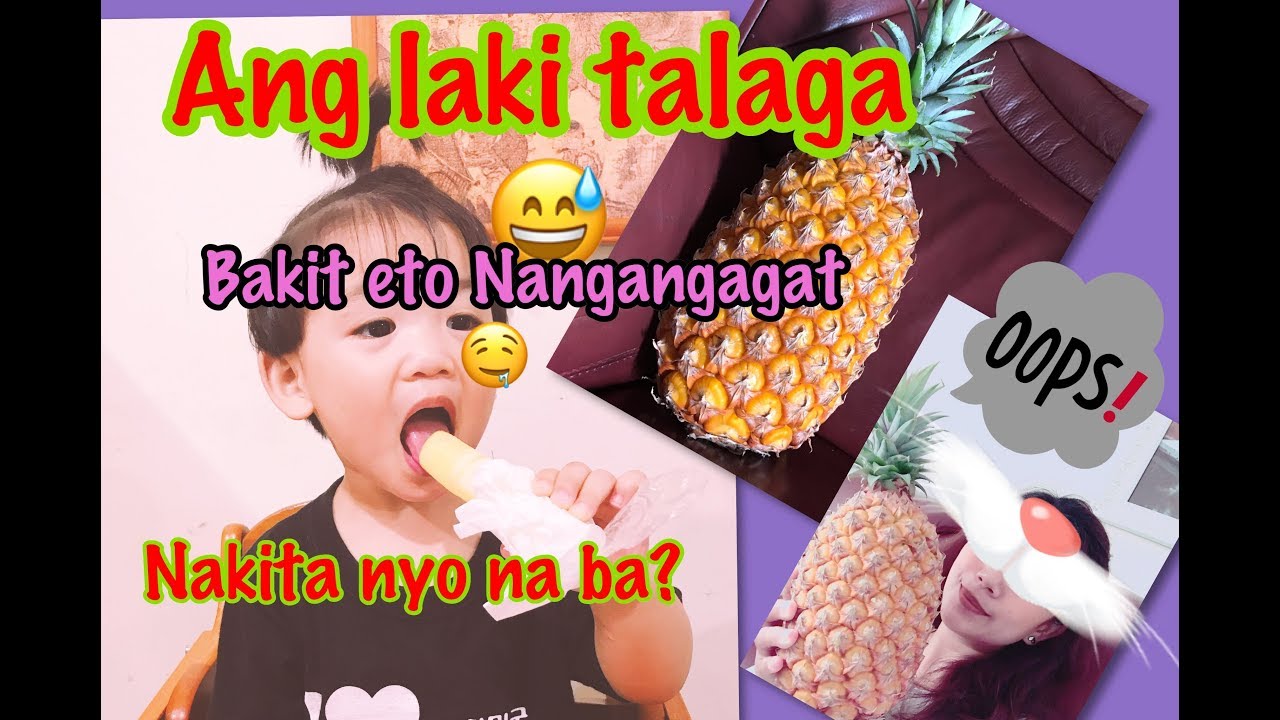 “PINYA” Taiwanese - Filipino Kid Eats Pineapple🍍😋 Easy Tips to cut ...
