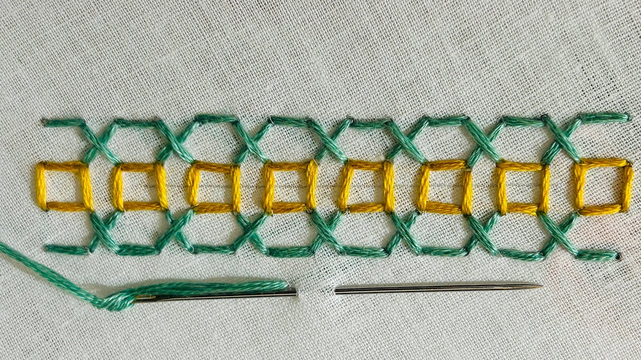 Geometric Border Embroidery Pattern | Simple Hand Embroidery Design ...