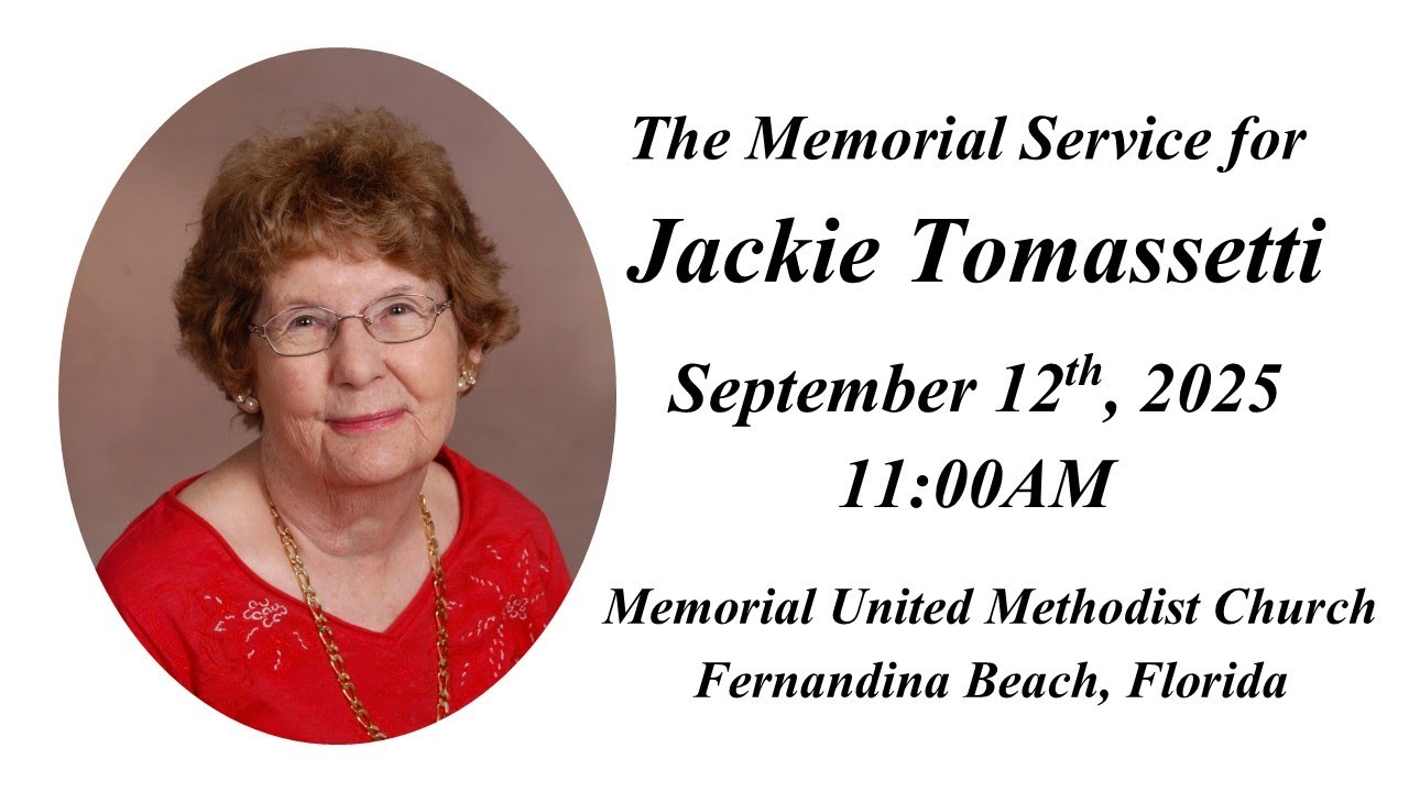 Jackie Tomassetti Memorial Service | September 12th, 2025 | 11:00AM ...