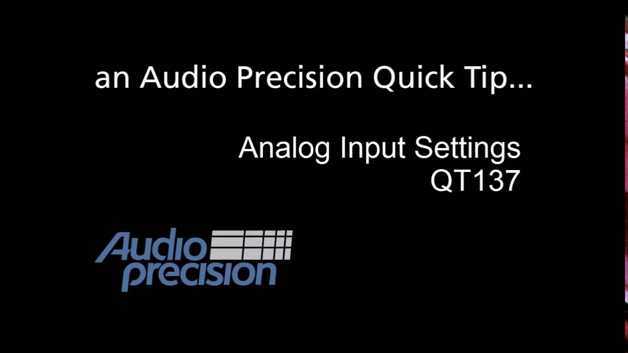 QT137 - Analog Input Settings - YouTube