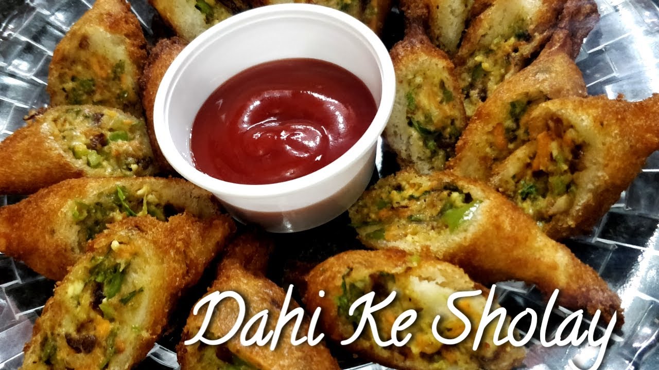 Dahi Ke Sholay | दही के शोले | Dahi Bread Rolls | Dahi Ke Kabab Rolls ...