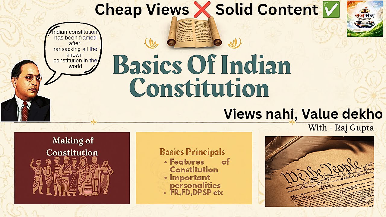 Basics of Indian Constitution | Polity 2026 - YouTube