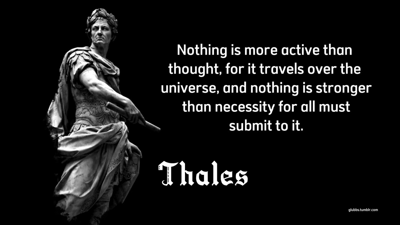 whate is the main philosophy of thales - YouTube