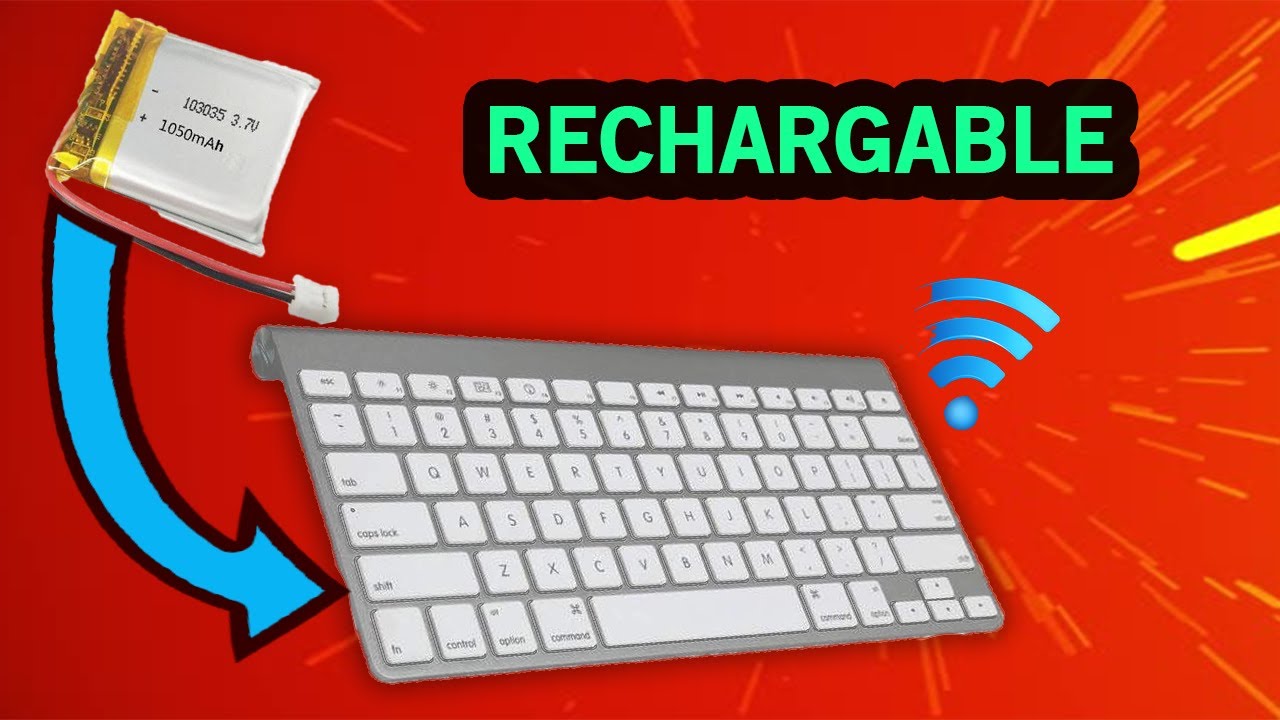 Make A Wireless keyboard RECHARGABLE - YouTube