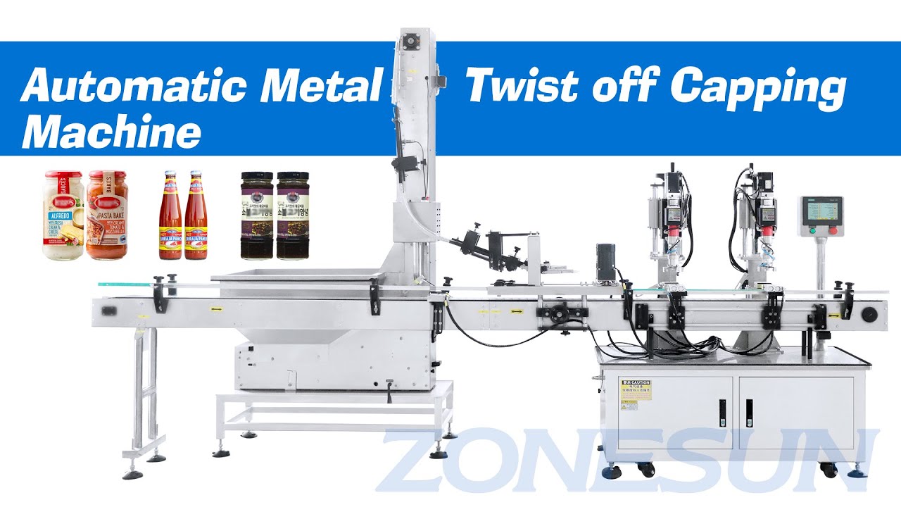 How To Use Automatic 2 Heads Fruit Jam Bottle Capping Machine? - YouTube