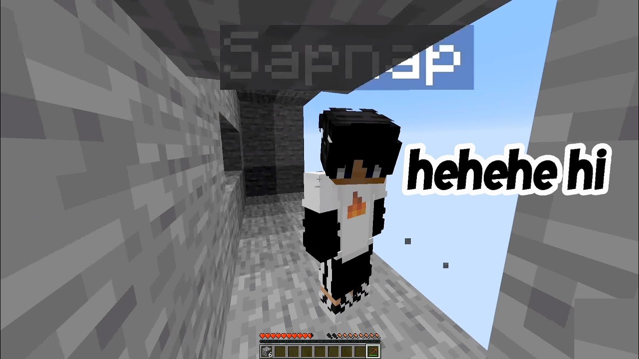 sapnap says "Hehehe hi" to dream.. minecraft - YouTube