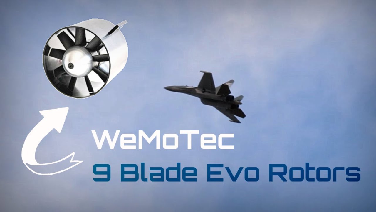Testing WeMoTec 9 Blade Evo Rotors on the Su-35 - HD 50fps - YouTube