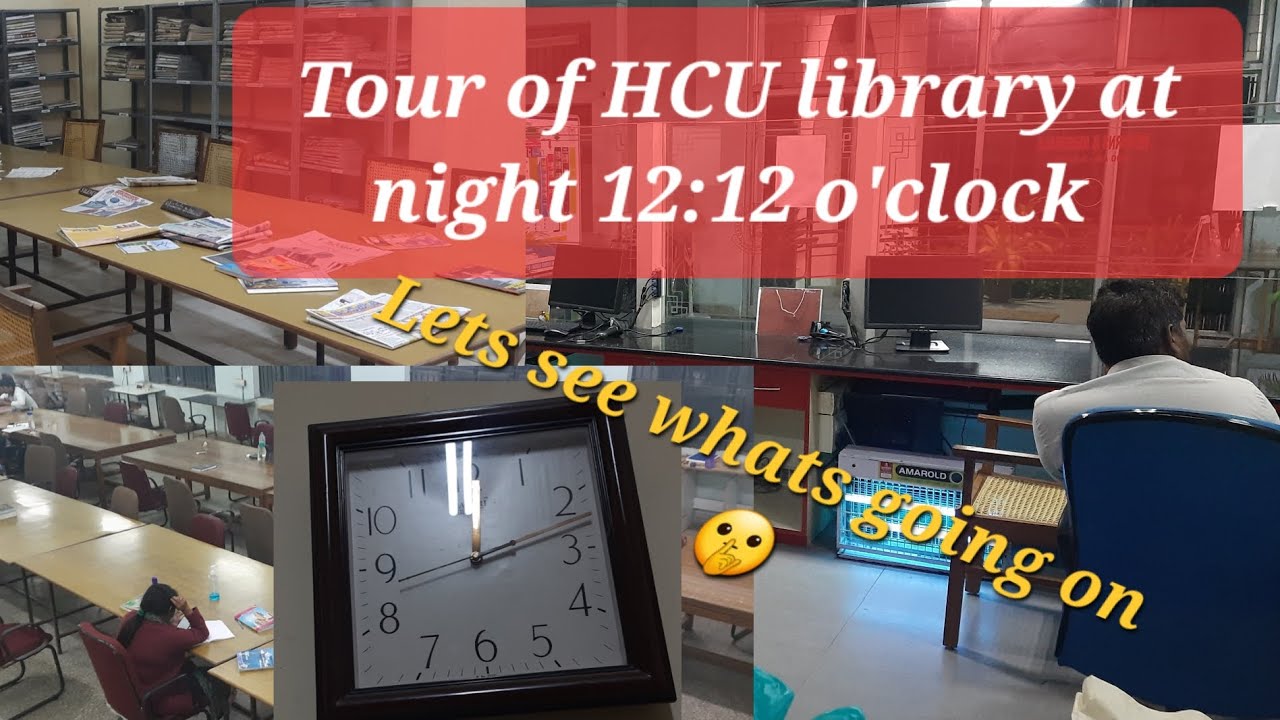 #Hcu#Vlog Library Tour at Midnight12 baje 🤯 University of hyderabad ...