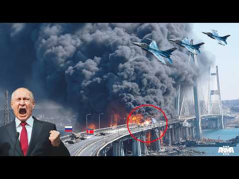 30 dakika önce Kırım Köprüsü sonsuza dek YIKILDI! Beş F-16, 6 tonluk bomba attı.