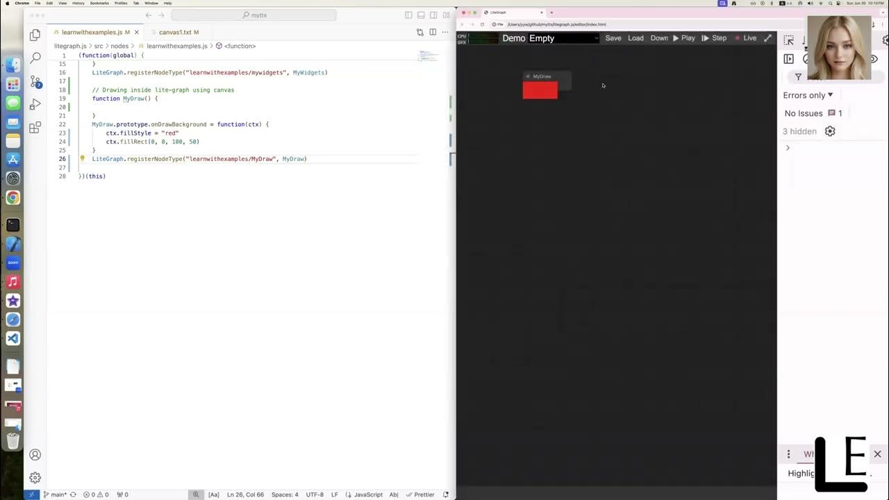 LiteGraph: drawing on canvas - YouTube