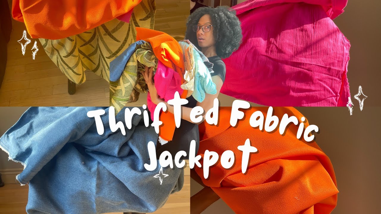 Thrifted Fabric Haul – Budget Friendly Sewing & DIY Craft Finds! - YouTube
