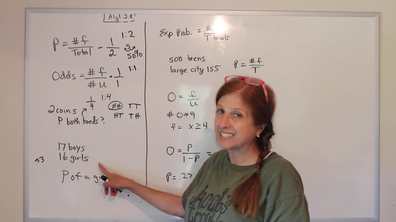 Algebra 1: Probability and Odds (2.8) - YouTube