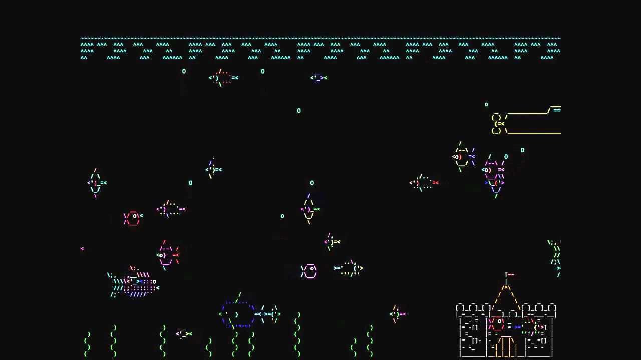 ASCIIQuarium - YouTube