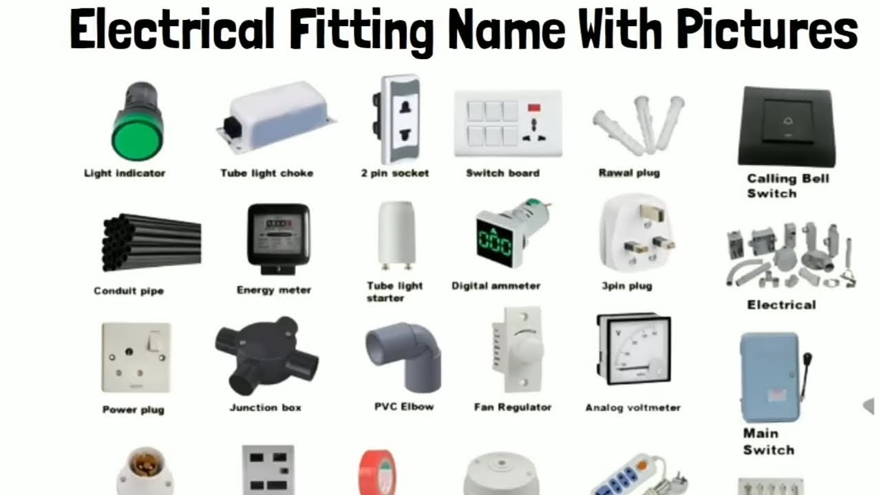 Electrical fitting name and images #electric #electrician #vairal # ...
