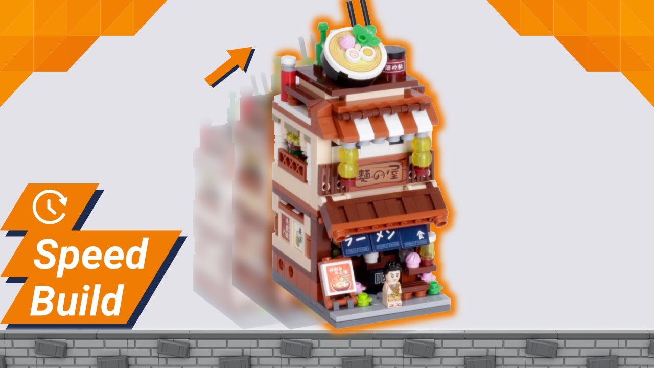 Speed Build of Ramen Shop Mini Modular Building | Loz 1654 | Loz Mini ...