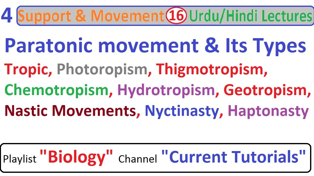 Paratonic movement | Types of Paratonic movement - YouTube