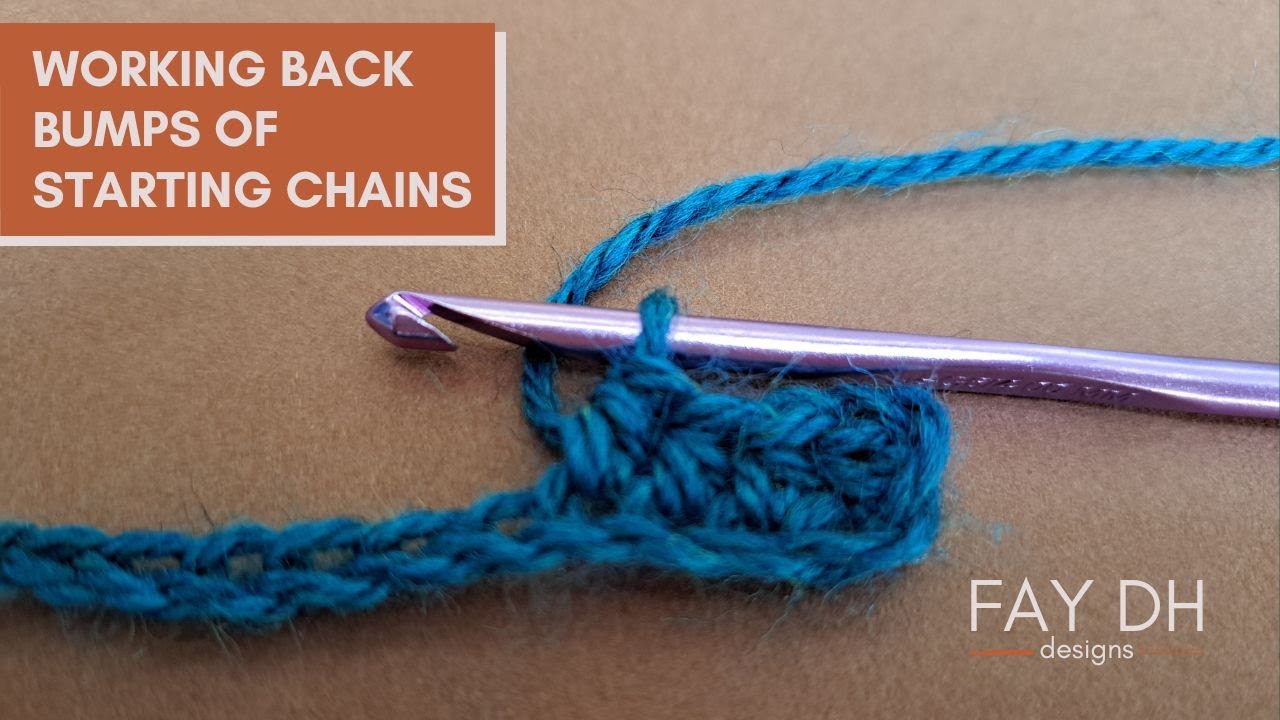Third loop, back bump of starting chain - quick crochet tutorial - YouTube