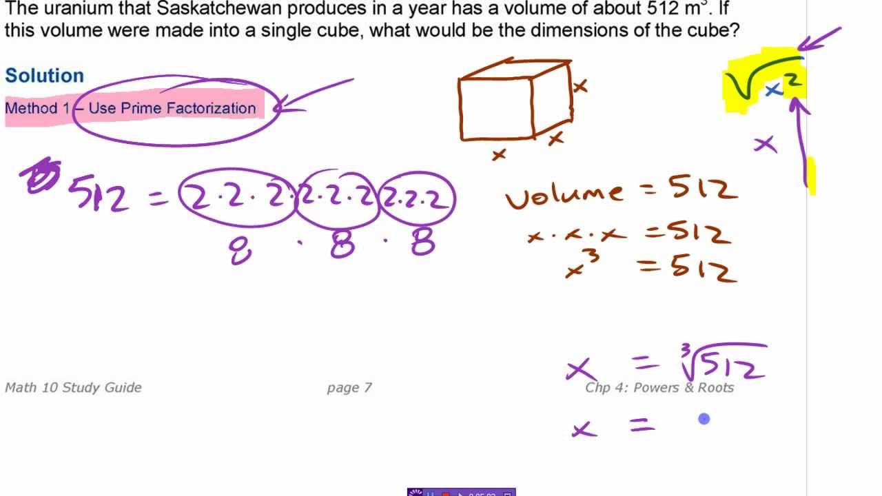 Ma10 4.1 (2) Example 2 - Problem Involving Cube Root - YouTube