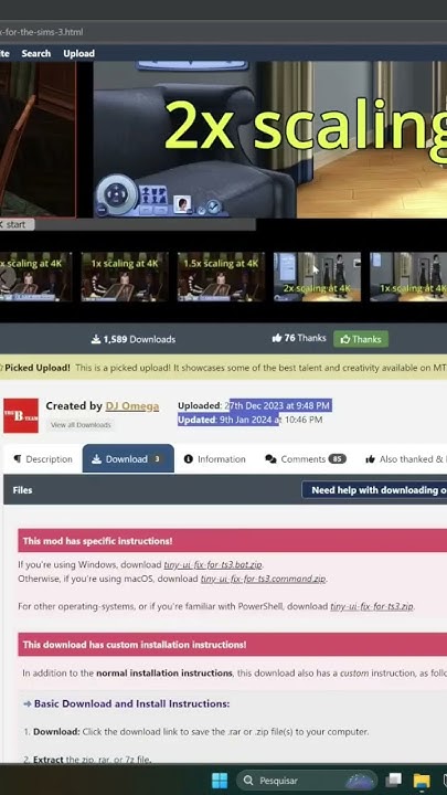 tutorial passo a passo para baixar, instalar e configurar o Mod TinyUi para the sims 3 - YouTube