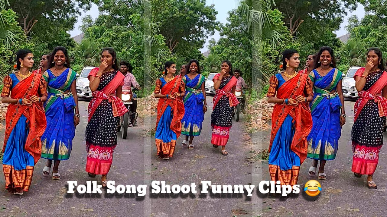 New Folk Song Shoot || Funny Clips || Nithu Queen || Parugo Parugu 😂 ...