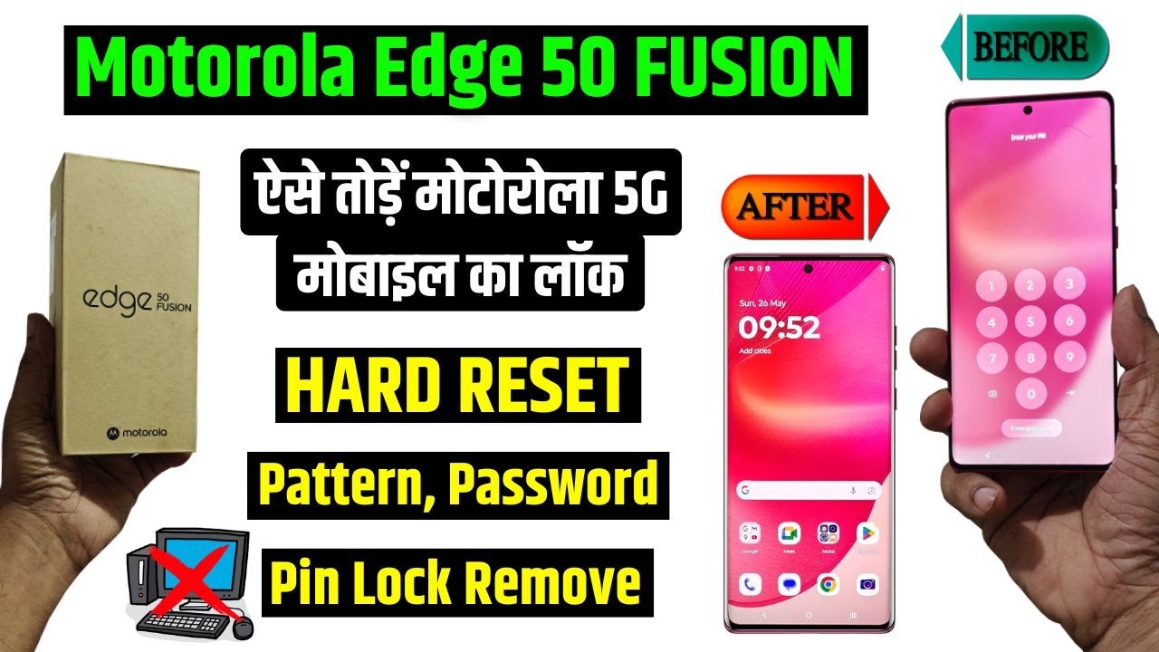 Motorola Edge 50 Fusion Factory Reset & Remove All Type Screen Lock ...