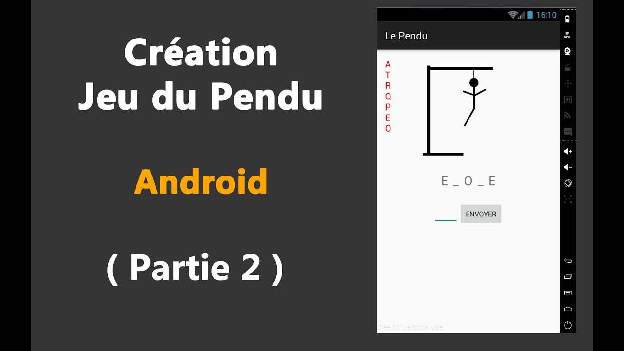 [Android] Creation d'un Pendu - Partie 2 - YouTube