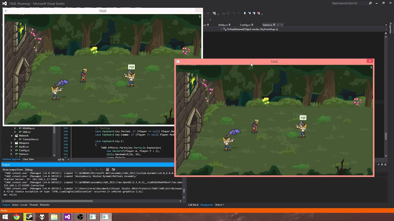 Flash Game Port Progress 03 - Multiplayer - YouTube